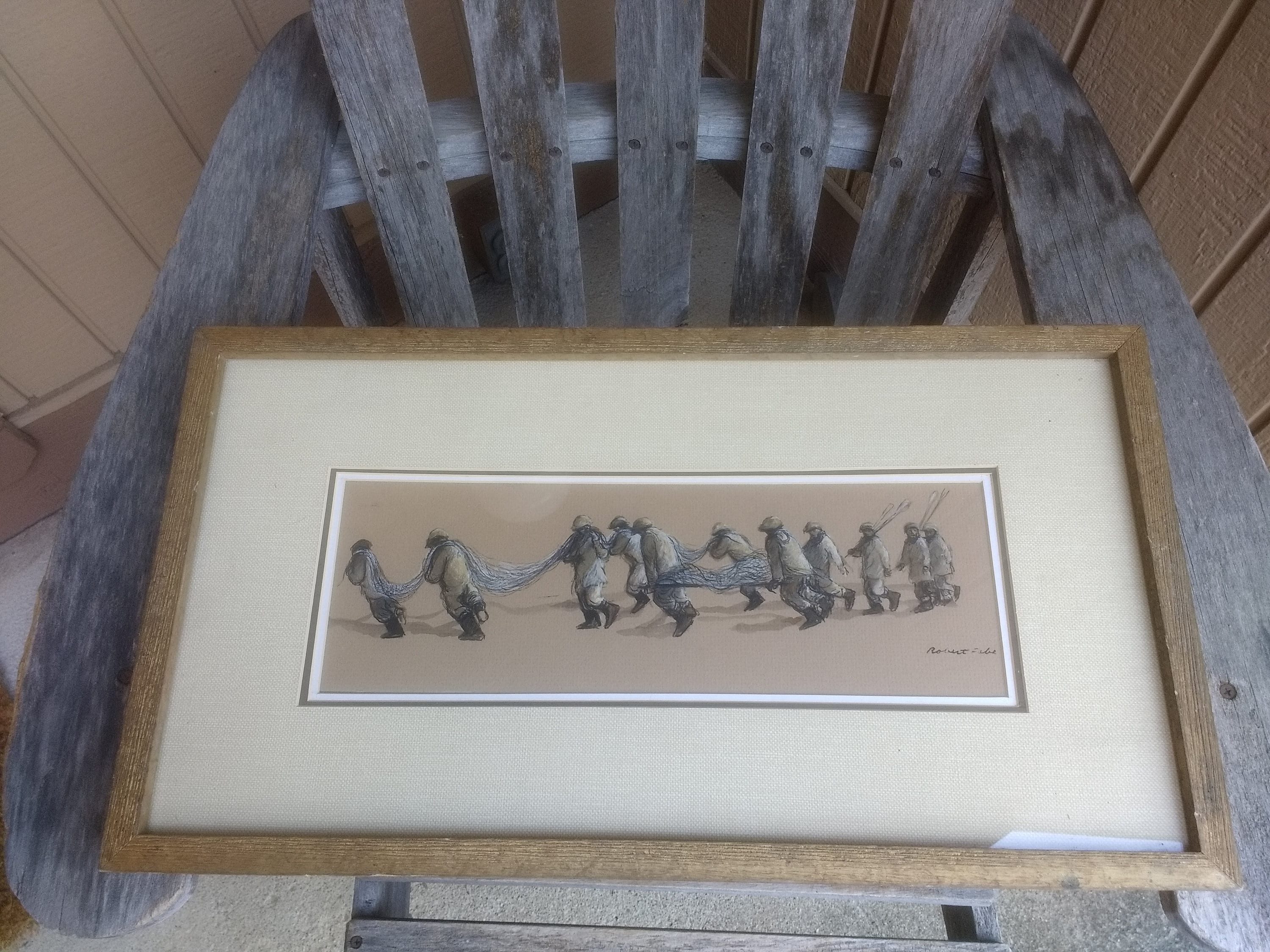 Rare Vintage Robert Fabe Original Art Artist Signed Medium Watercolor ...