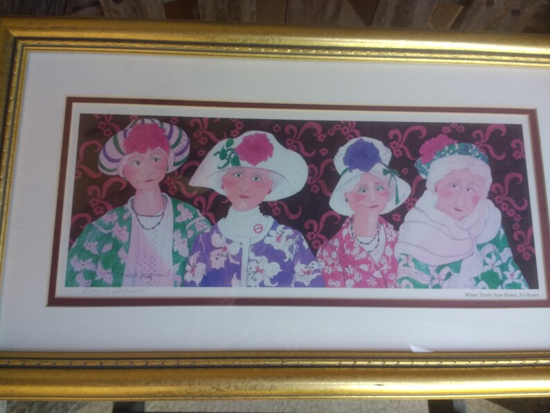 Vintage Doris A Ferguson Signed Print Titled when Trudy Says Roses, It ...