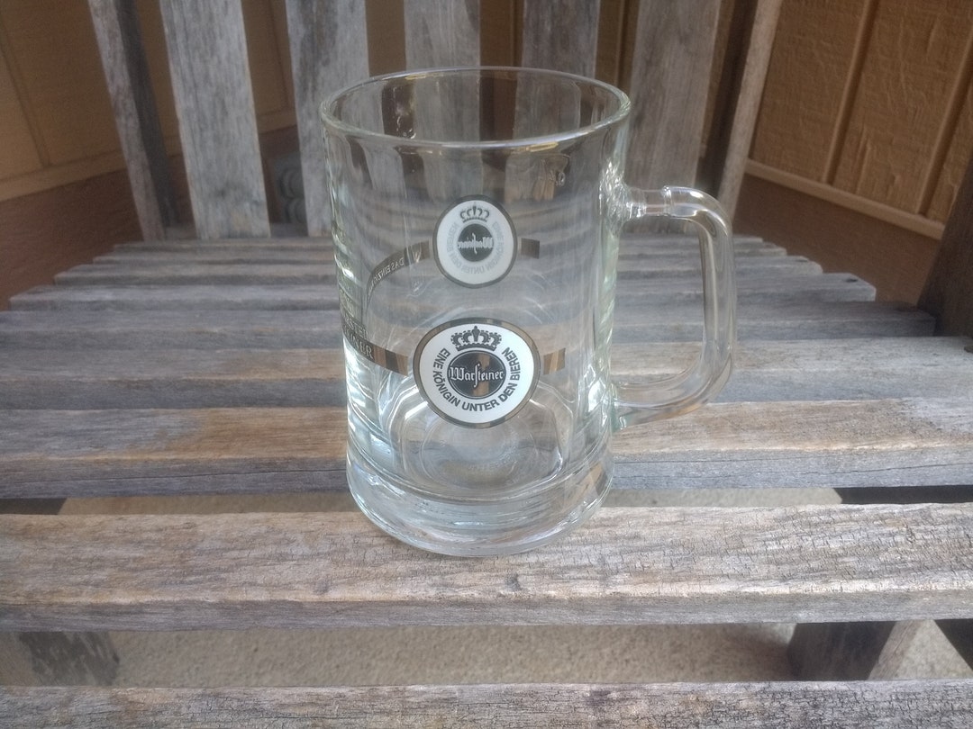 Vintage Warsteiner Glass Beer Stein Retro German Tankard Volume 0.4l ...