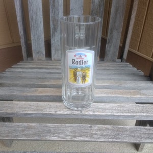 Vintage HB Henninger Radler Beer Stein Retro Large Bavarian Beer Glass ...