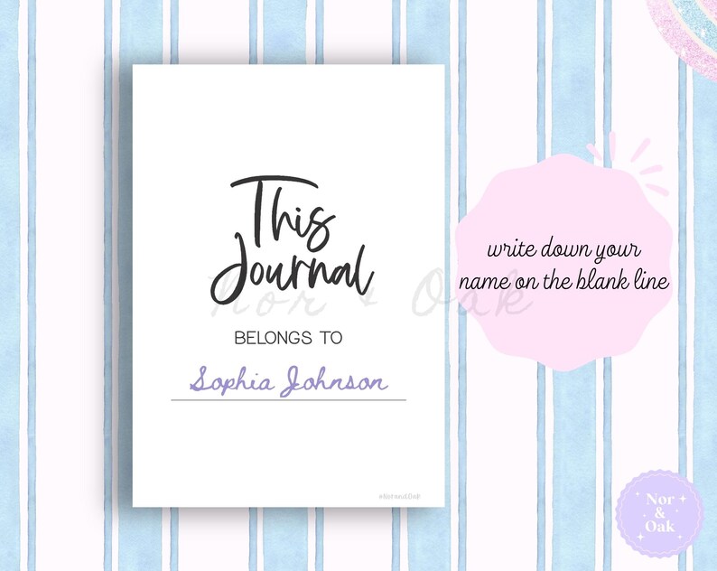 This Journal Belongs to Printable, Journal Printable, Journal Cover ...