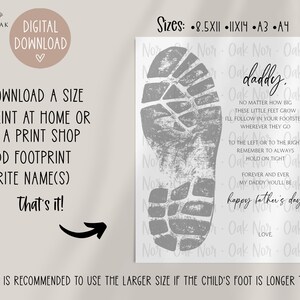 Fathers Day Footprint Craft, Fathers Day Gift, Fathers Day Poem ...