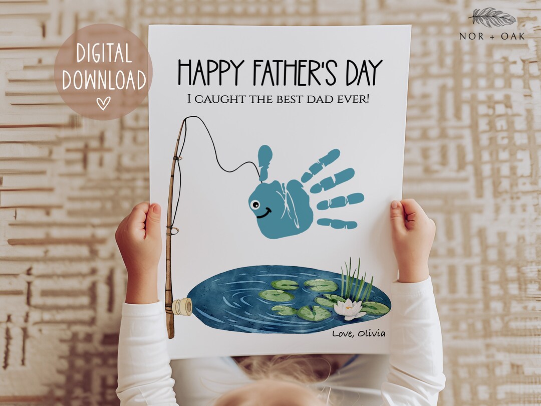 Fathers Day Handprint Craft, Fathers Day Gift, Fathers Day Print ...