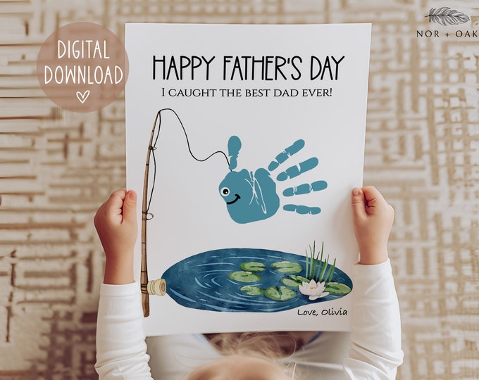 Father's Day Poem Printable Kids' Footprint Keepsake Teacher & Parent ...