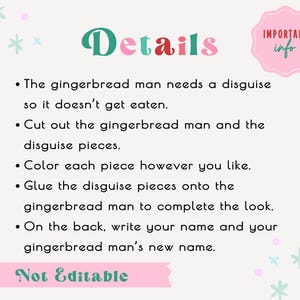 Disguise a Gingerbread Man, Gingerbread Disguise Printable, Mermaid ...