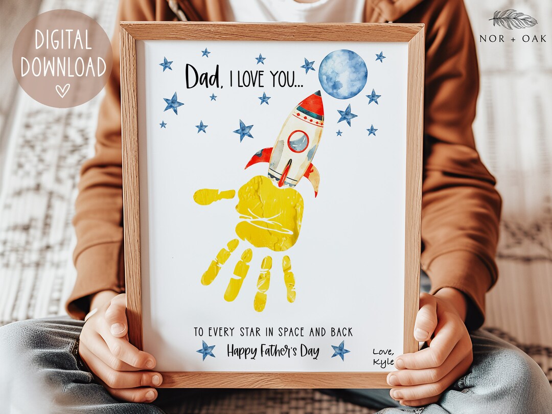 Fathers Day Handprint Craft, Fathers Day Gift, Gift to Dad From Kid ...