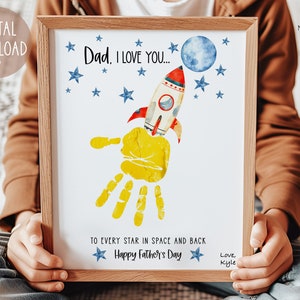Fathers Day Handprint Craft, Fathers Day Gift, Gift to Dad From Kid ...