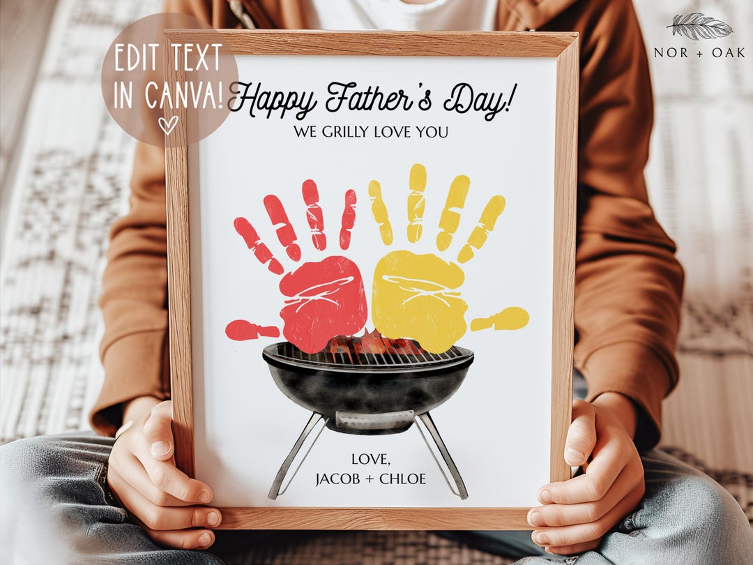 Fathers Day Handprint Craft, Fathers Day Gift, Fathers Day Printable, I ...