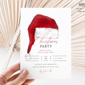Editable Christmas Party Invitation, Christmas Party Invite, Holiday ...