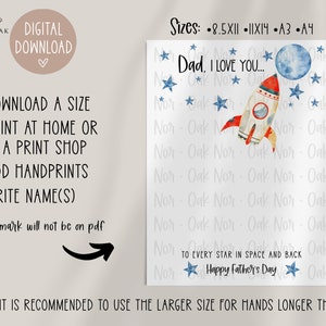 Fathers Day Handprint Craft, Fathers Day Gift, Gift to Dad From Kid ...