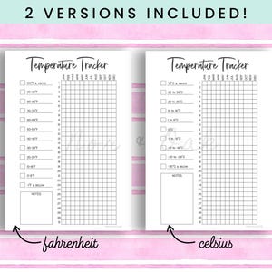 Temperature Tracker, Journal Printable, Weather Tracker, Yearly Tracker ...