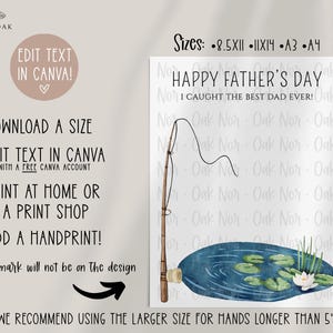 Father's Day Handprint Craft, Father's Day Gift, Fathers Day Printable ...