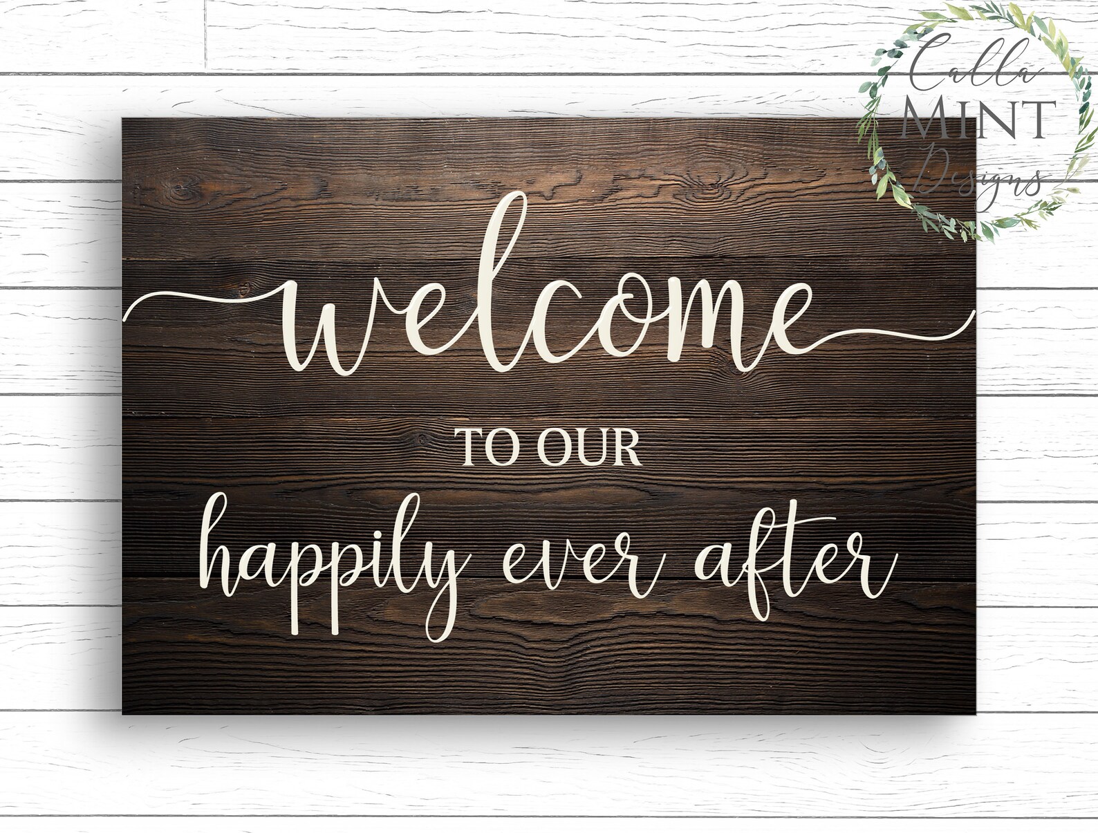 Welcome To Our Happily Ever After svg Wedding Sign svg | Etsy