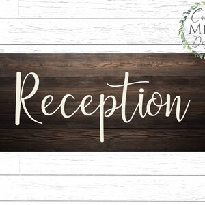 Reception Svg Reception Sign Svg Wedding Svg Wedding Sign - Etsy