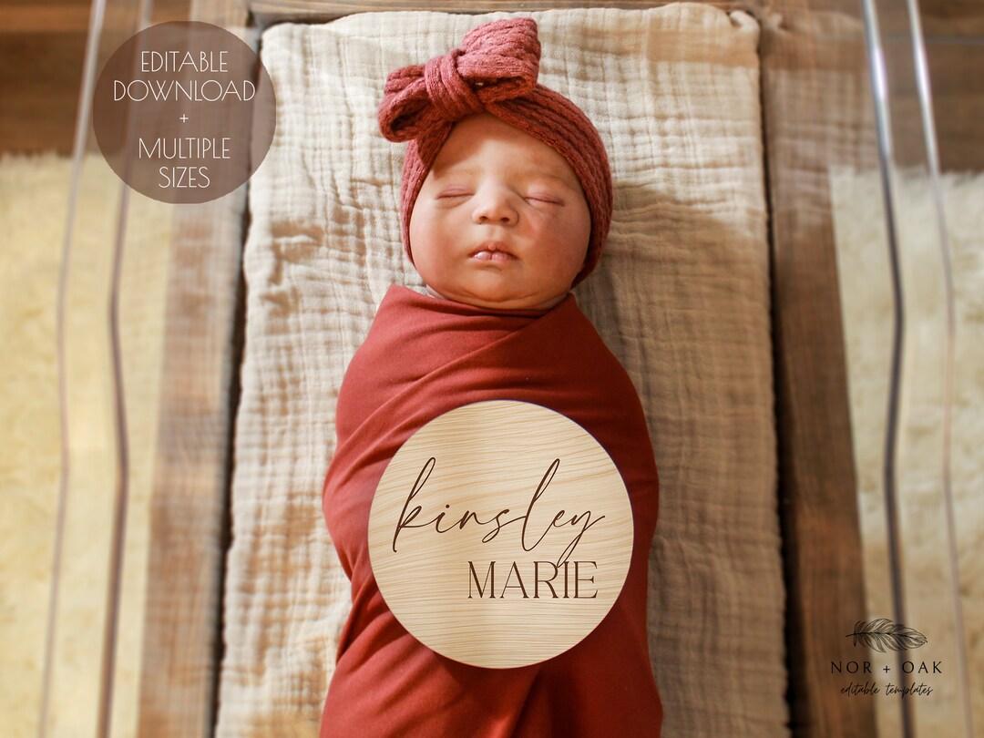 Baby Announcement Sign Printable, Baby Name Reveal, Personalized Baby ...