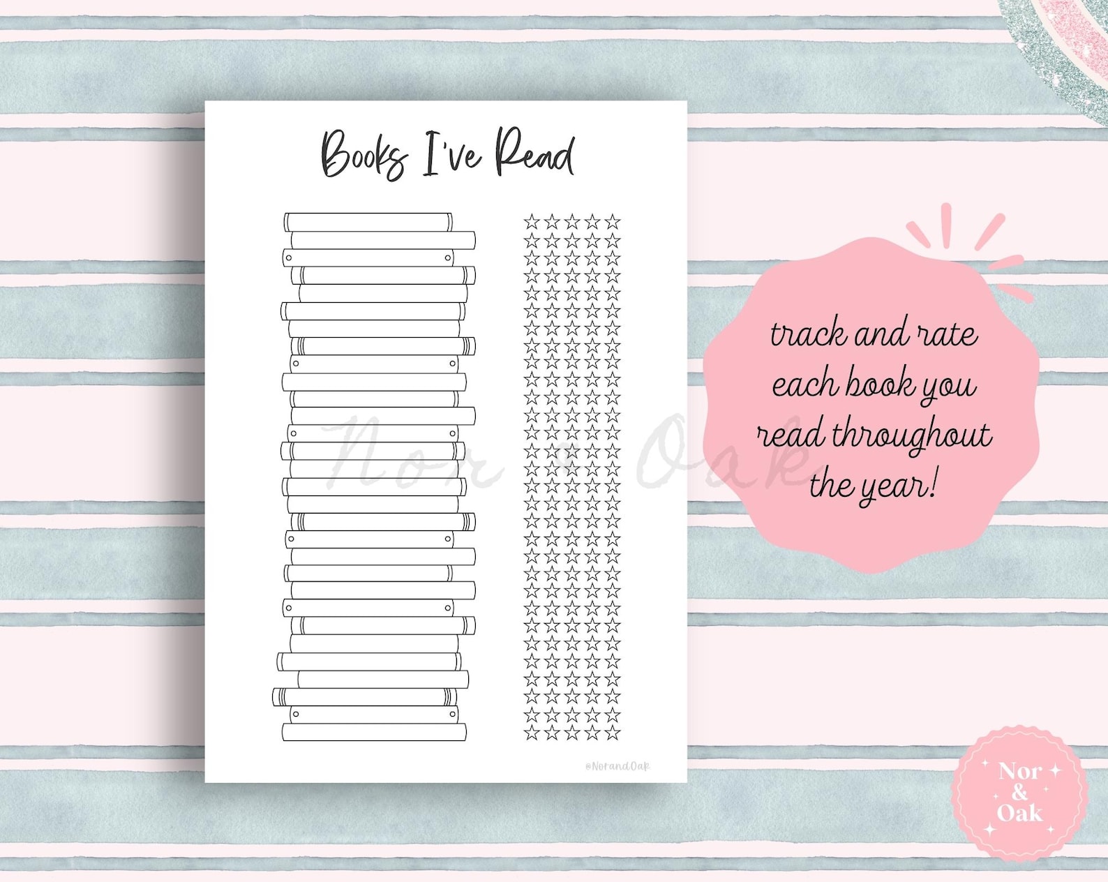 Book Tracker Printable, Journal Page Printable, Reading Tracker, Book ...