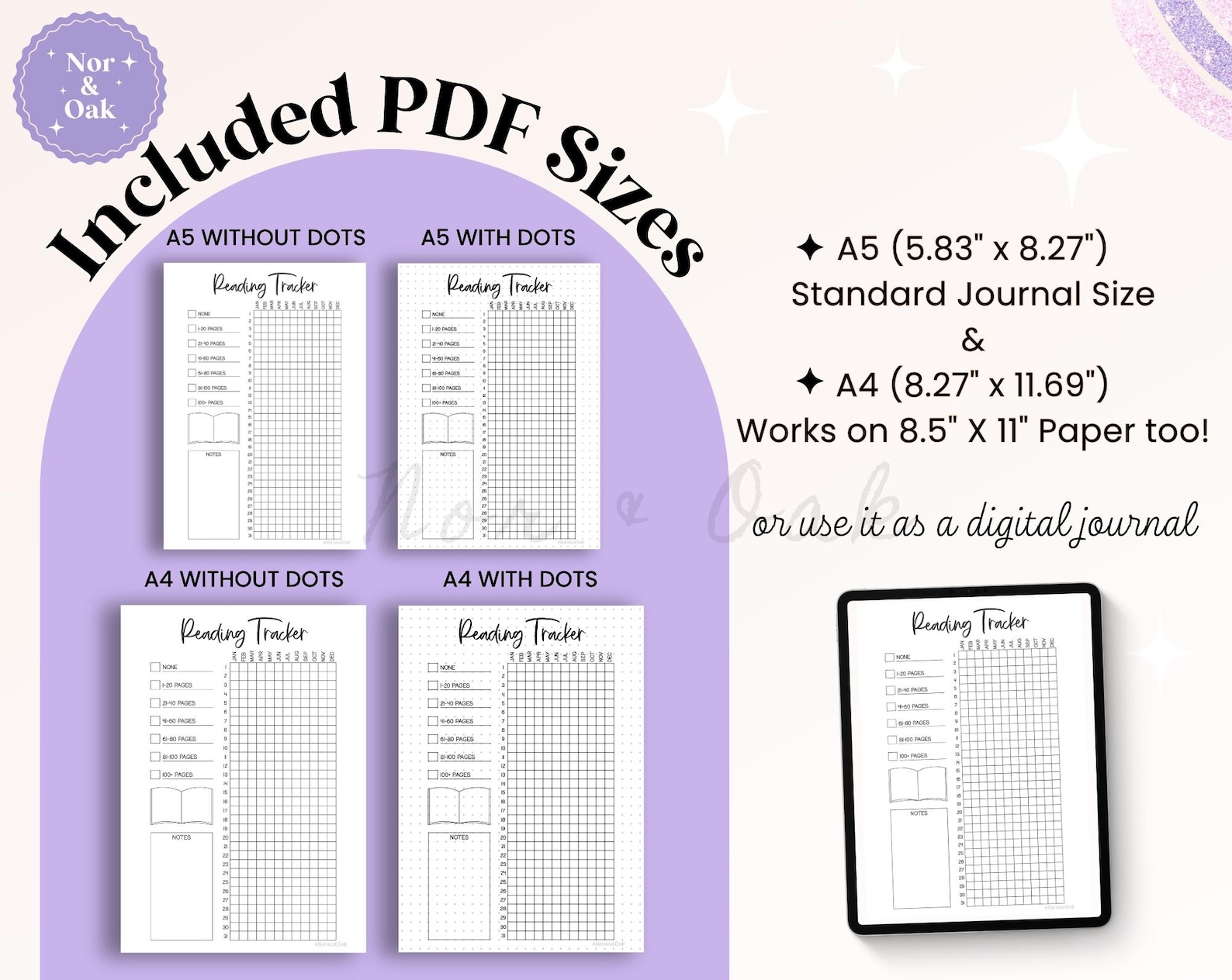 Reading Tracker Printable, Journal Page Printable, Page Read Tracker ...