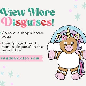 Disguise a Gingerbread Man, Gingerbread Disguise Printable, Unicorn ...