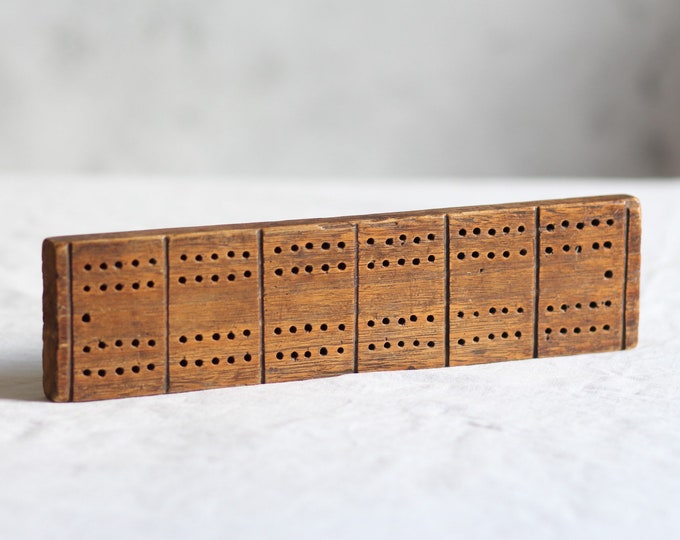 Vintage Wooden Peg Board. Game Score Chart. Aged Wood. Decorative ...