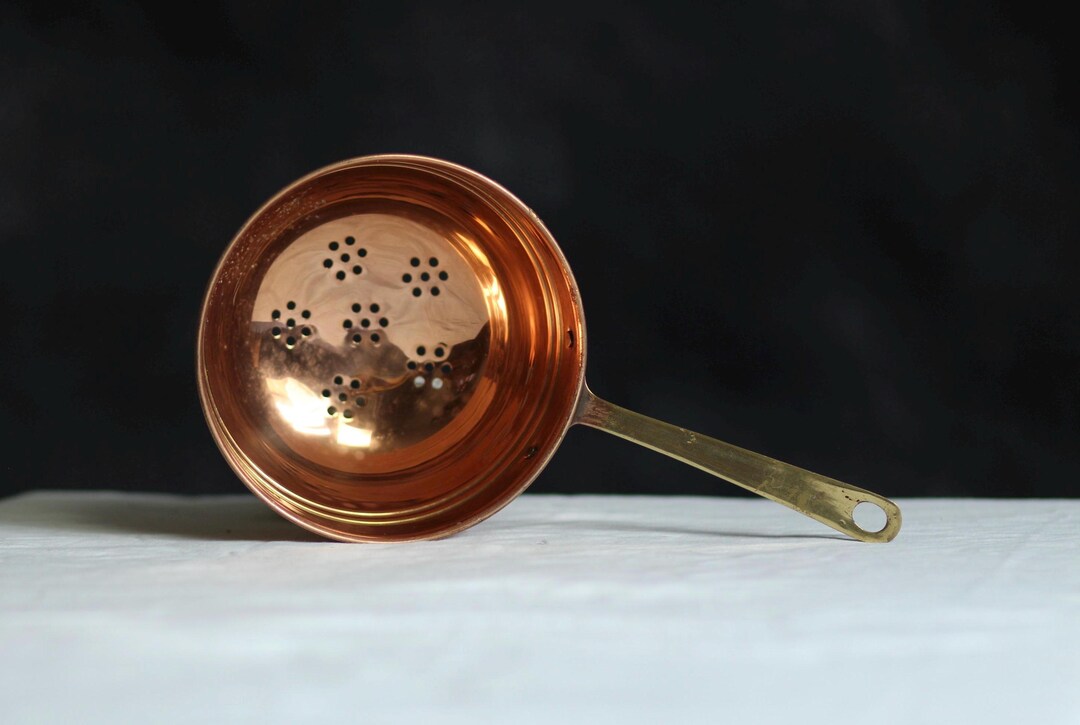 Vintage Copper Colander. Medium Sized. Mid-century. Metal. Classic ...