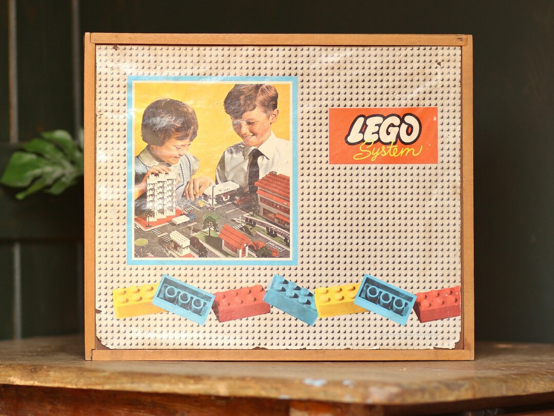 Mid-century Wooden LEGO Storage Box. Large. Sliding Lid. Empty. Vintage ...