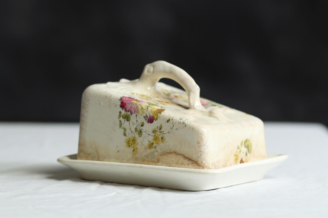 Antique Aged Ceramic Cheese Cloche. With Lid. Imperial Wessel Bonn ...