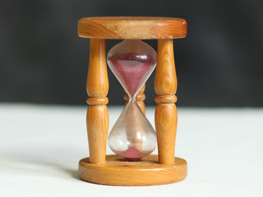 Vintage Wooden Egg-timer. 5 Minutes. Large Size. Aged. Tall Stemmed ...