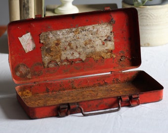 Vintage Metal Pencil Box - Etsy