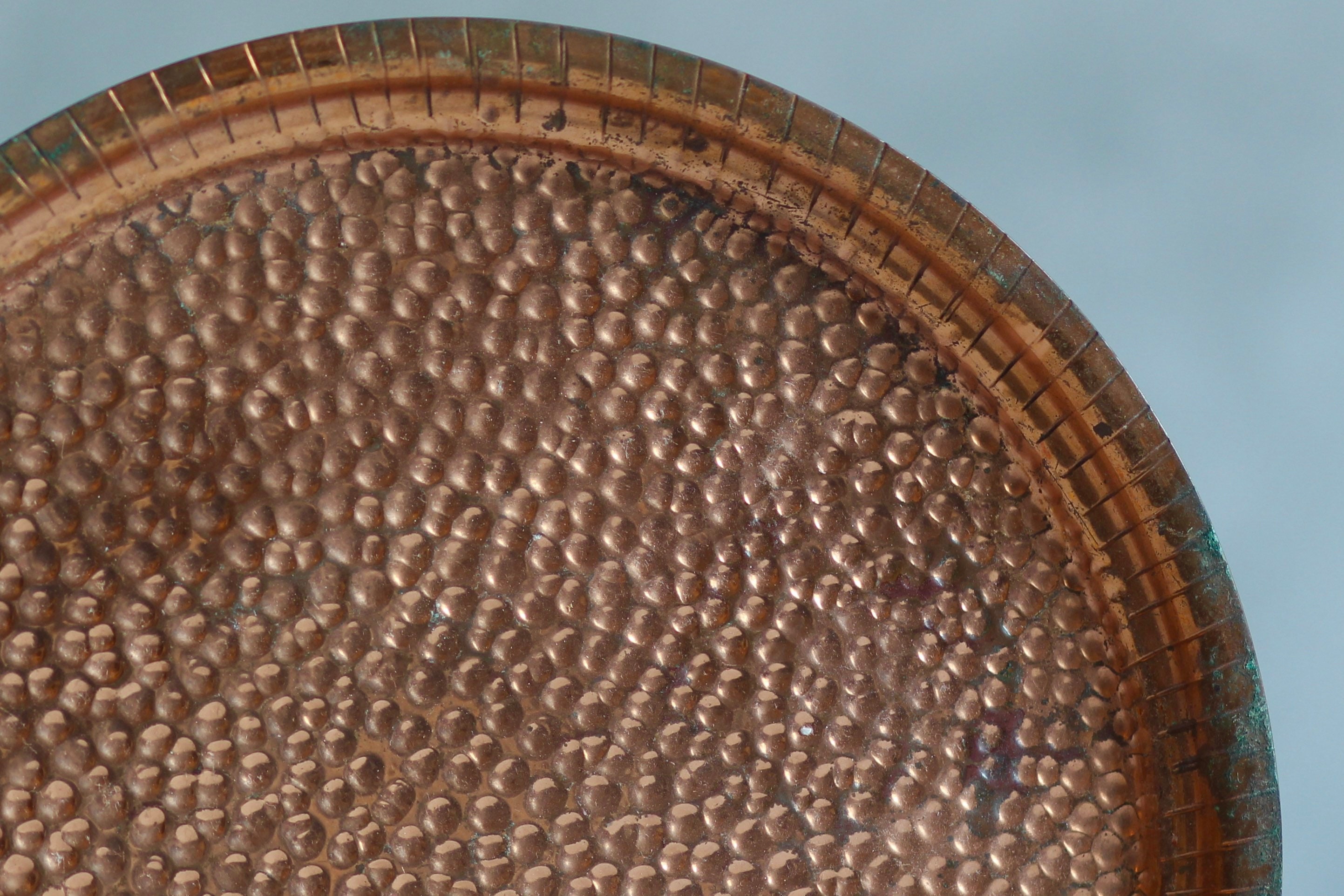 Set of Mid-century Tray and Four Goblets. Hammered Copper. - Etsy