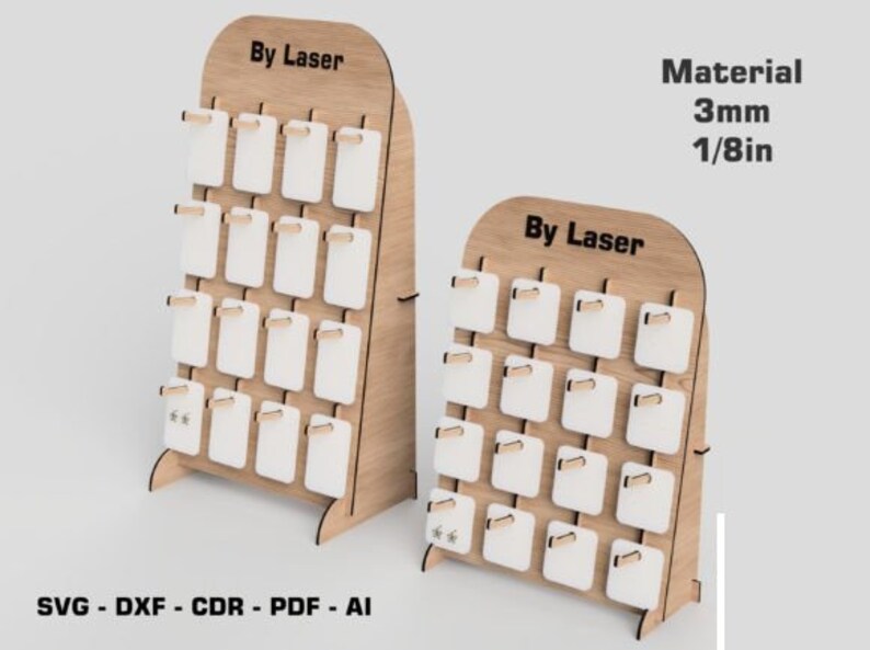 Earring Display Stand, Laser Cut Files - Etsy