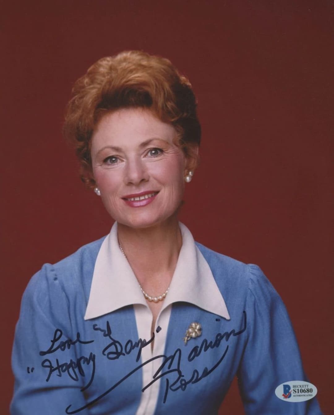 Marion Ross Signed "happy Days" 8x10 Photo Inscribed "love" & "happy ...