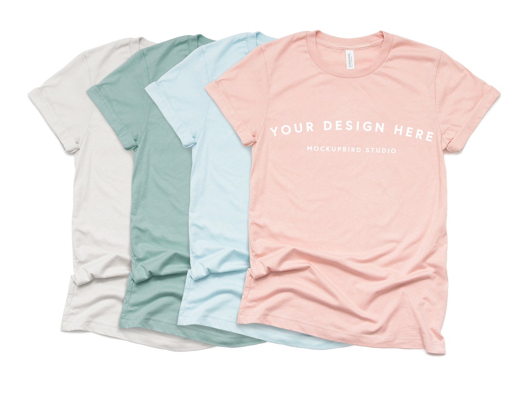 Bella Canvas 3001 Mockup, T-shirt Mockup, Heather Dust, Heather Dusty ...