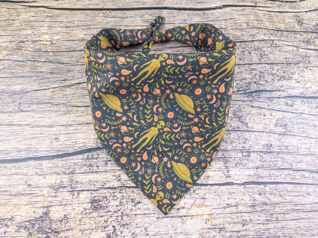 Alien Dog Bandana | Tie on Dog Scarf | Extraterrestrial Dog Bandana ...