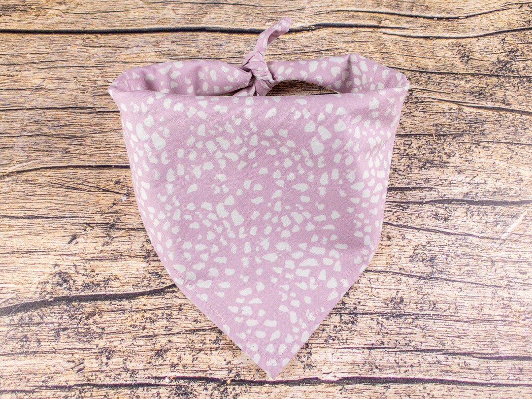 Spotted Dog Bandana Orchid | Polka Dot Dog Bandana | Tie on Dog Scarf ...
