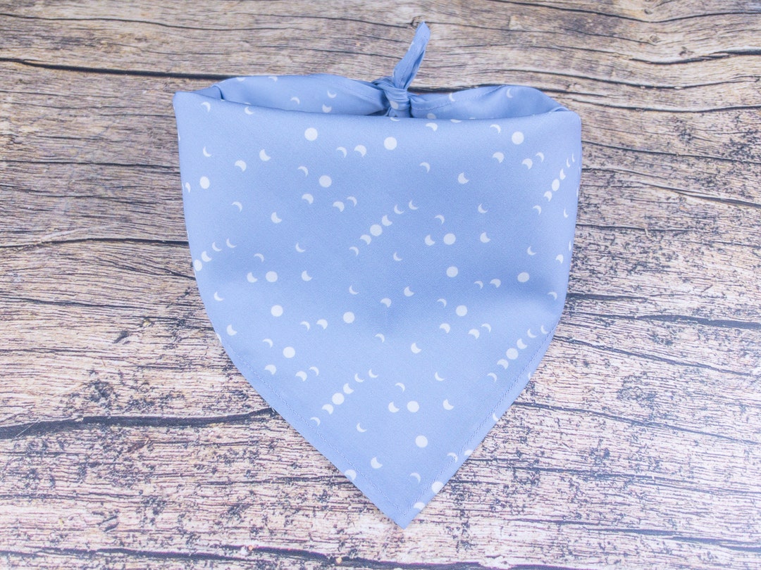 Moon Phase Dog Bandana Periwinkle | Tie on Dog Scarf | Periwinkle Dog ...