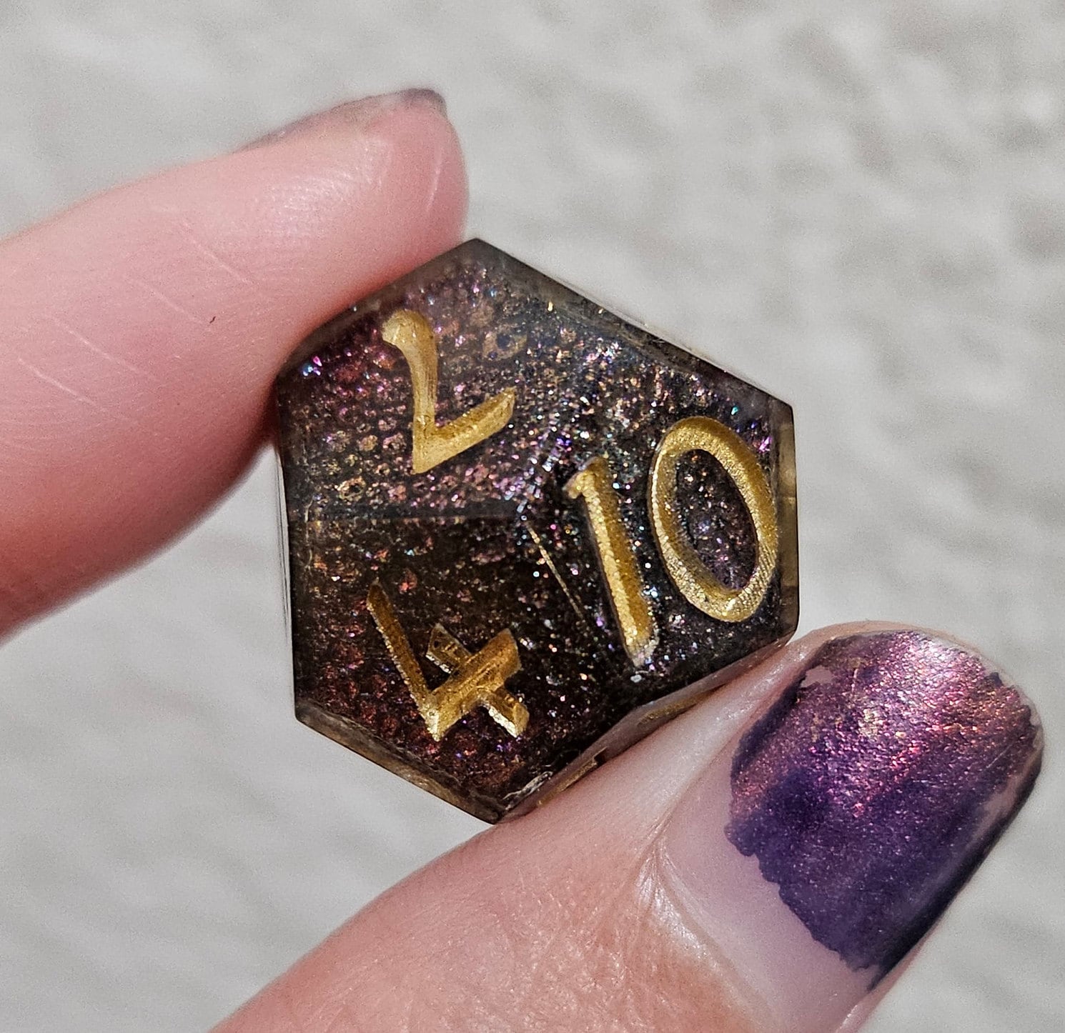 Dragonscale Dice Set sunset Prism 7 Pc Sharp Edge Resin Polyhedral Dice ...