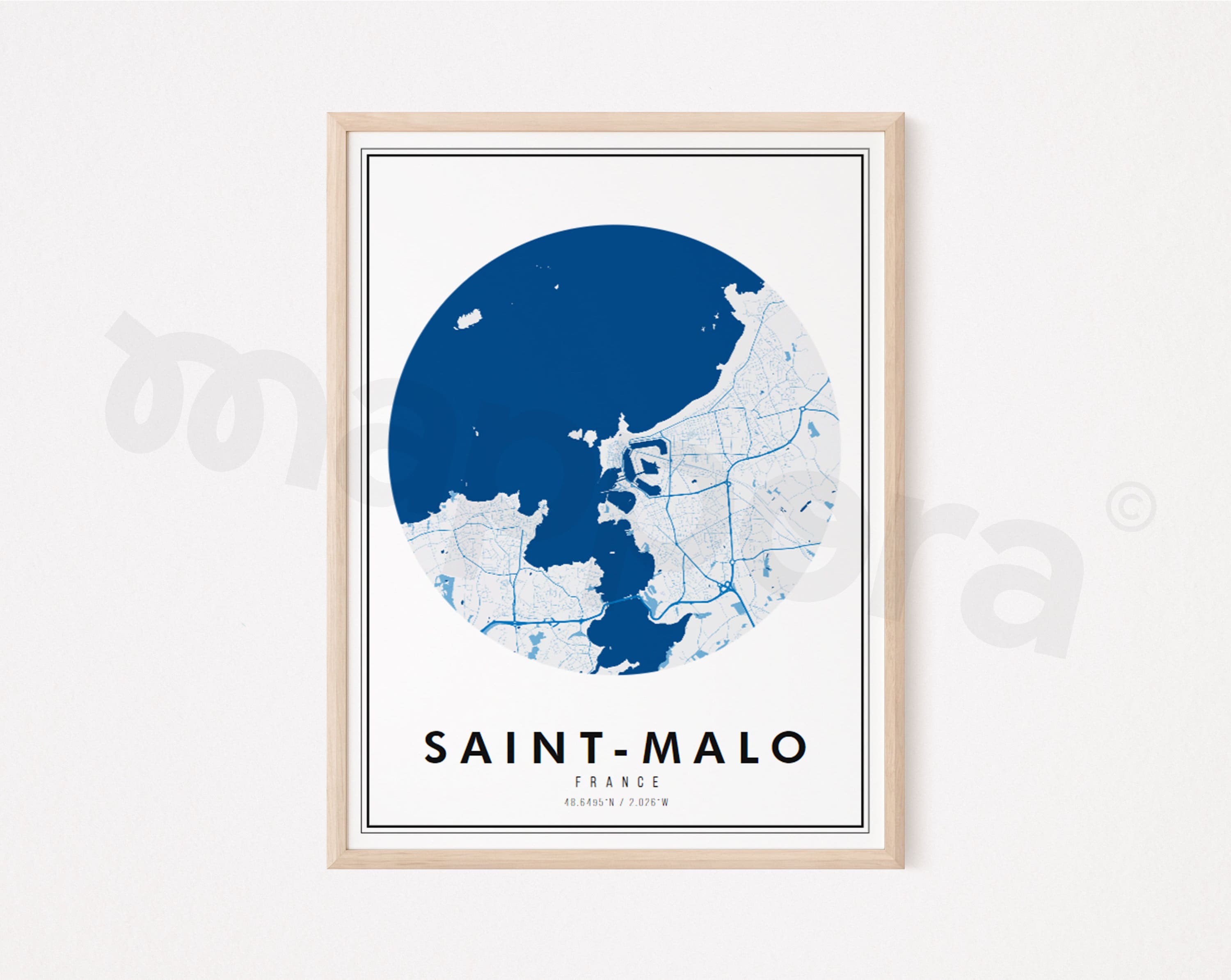 Saint Malo - Custom Map Poster, Customizable City Map, Personalized ...