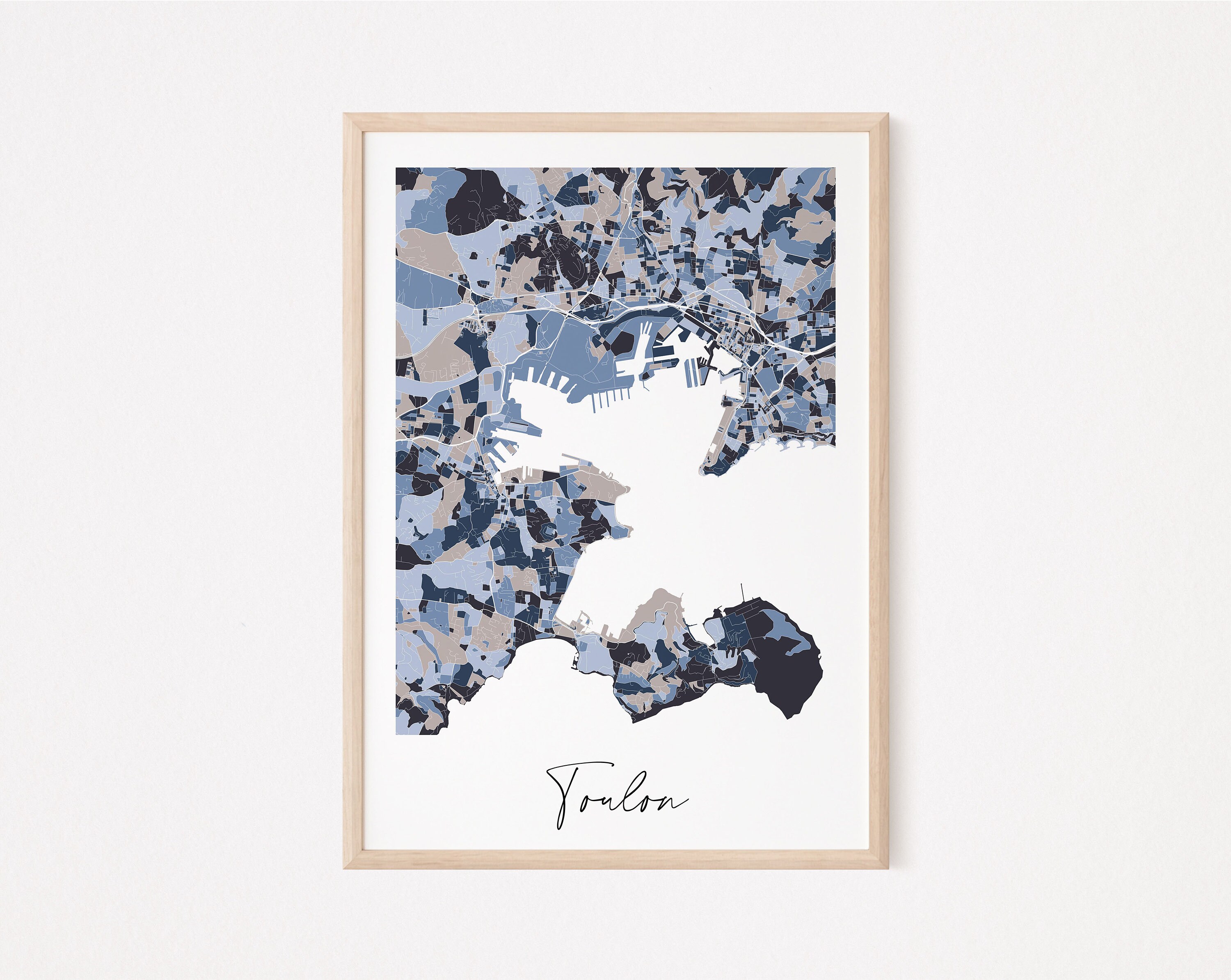TOULON Artistic Map of Toulon, Toulon Port Poster, Toulon Poster ...