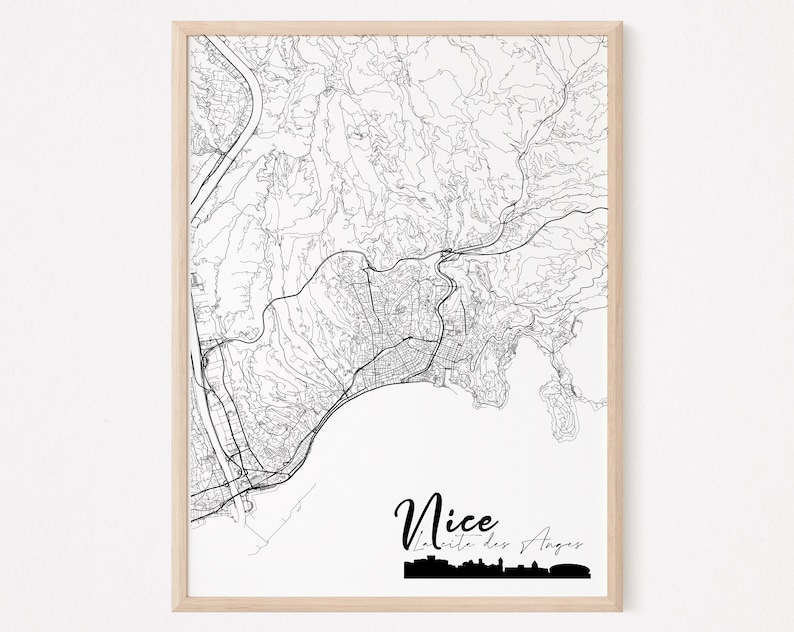 NICE Original Map of Nice/ City of Nice Nice Poster Nice - Etsy