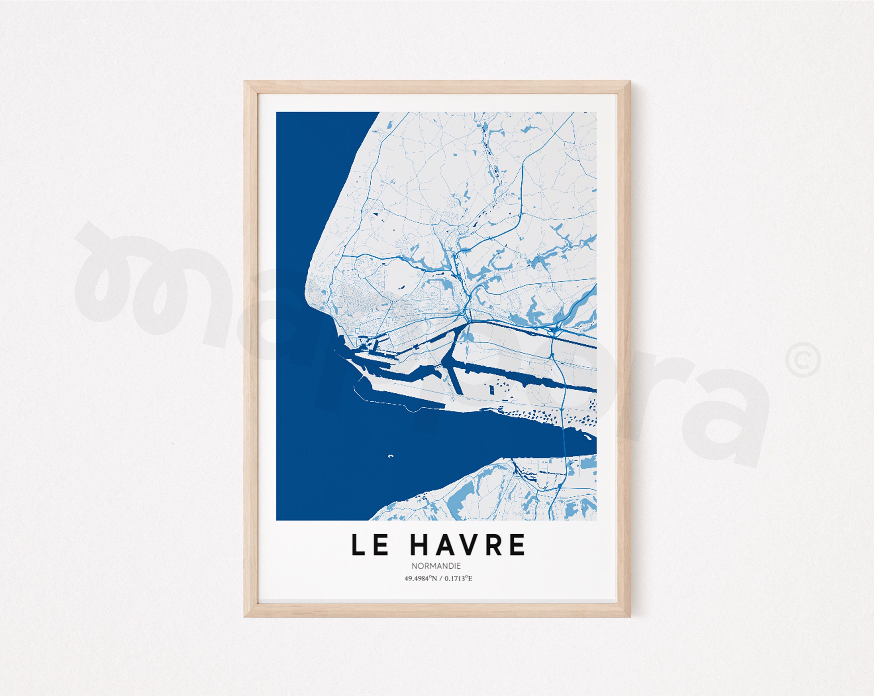 Le Havre Map Poster, Customizable City Map Wall Art, Personalized Gift ...