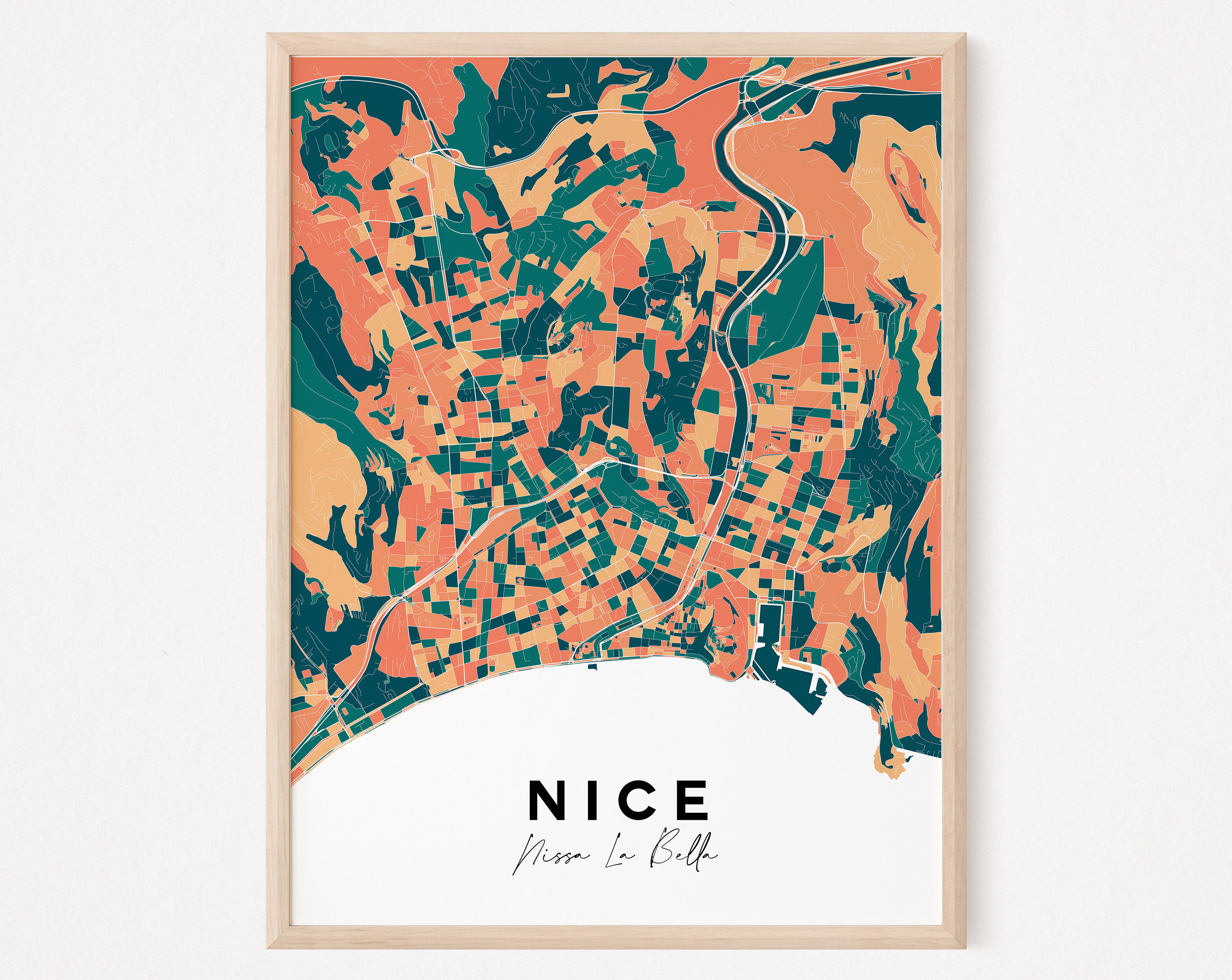 NICE Original Map of Nice/ City of Nice Nice Poster Nice - Etsy
