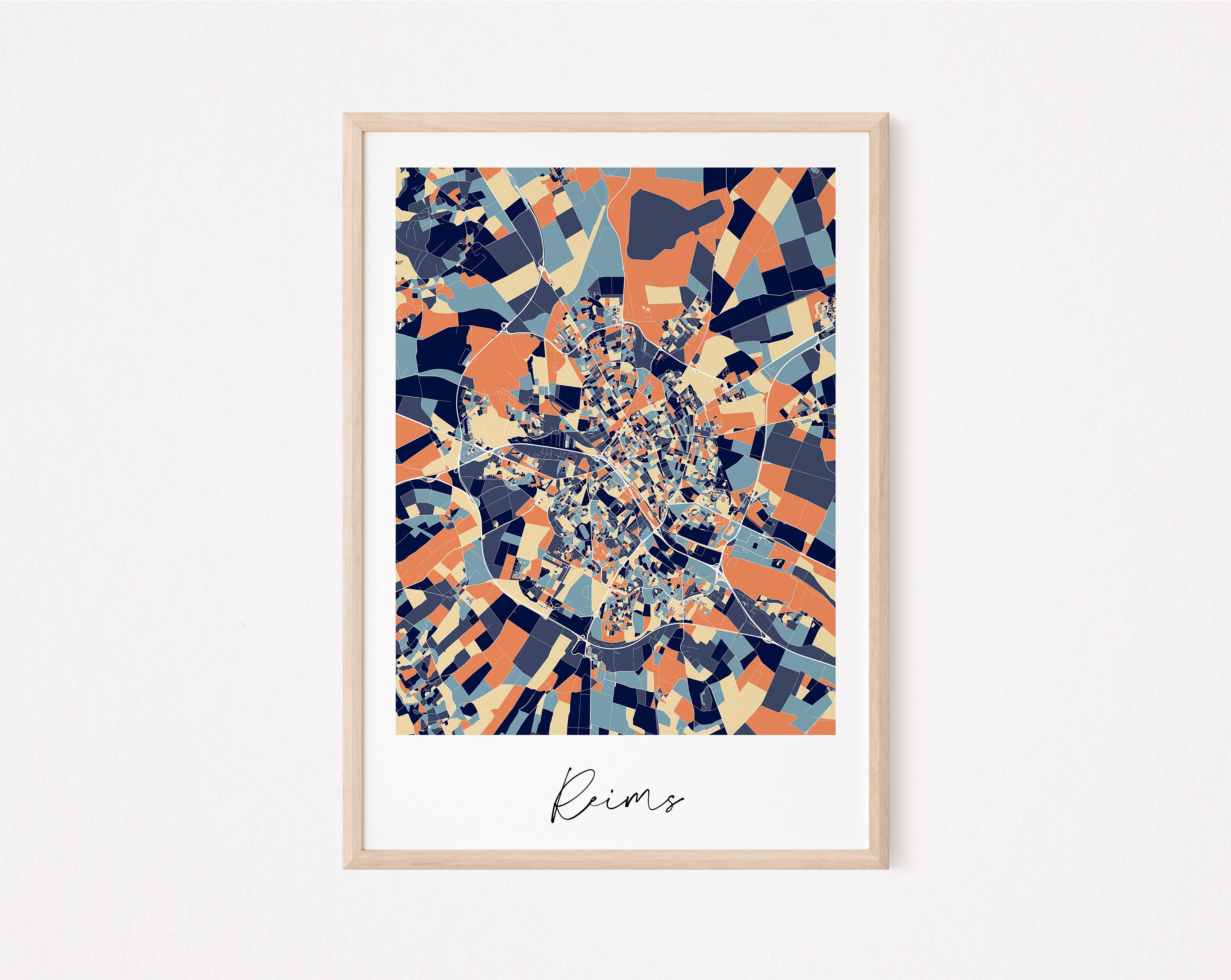 REIMS Unique Map of Reims, Reims Cathedral Poster, Reims Poster, Reims ...