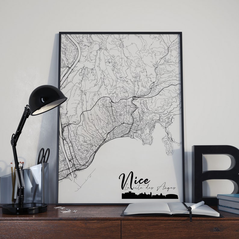 NICE Original Map of Nice/ City of Nice, Nice Poster, Nice Design ...