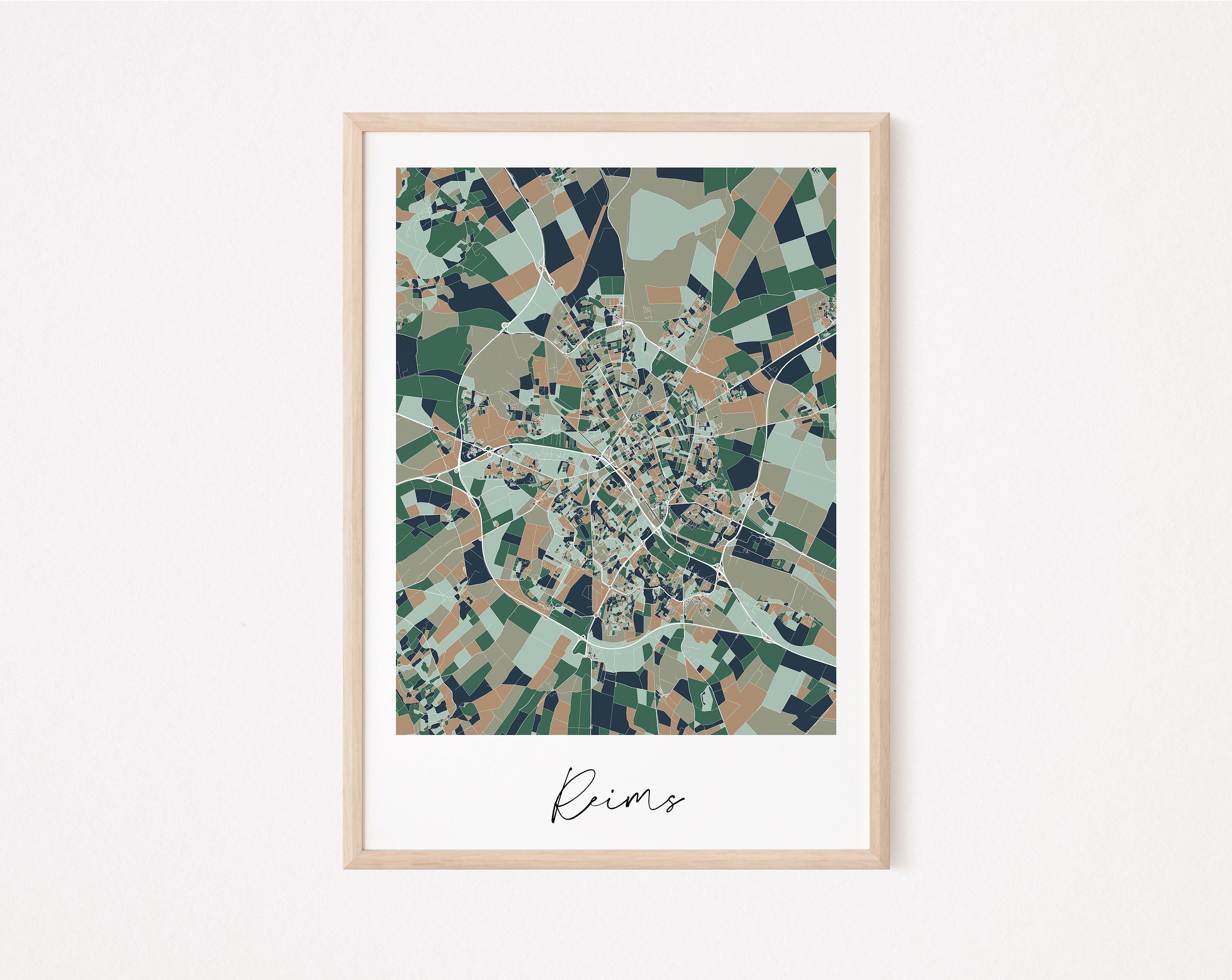 REIMS Unique Map of Reims, Reims Cathedral Poster, Reims Poster, Reims ...