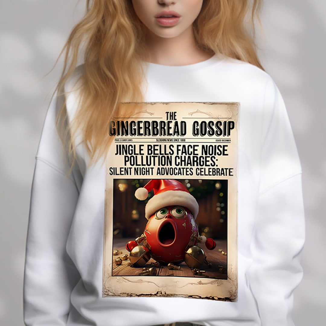 Jingle Bells Sublimation Design PNG the Gingerbread Gossip Newspaper ...