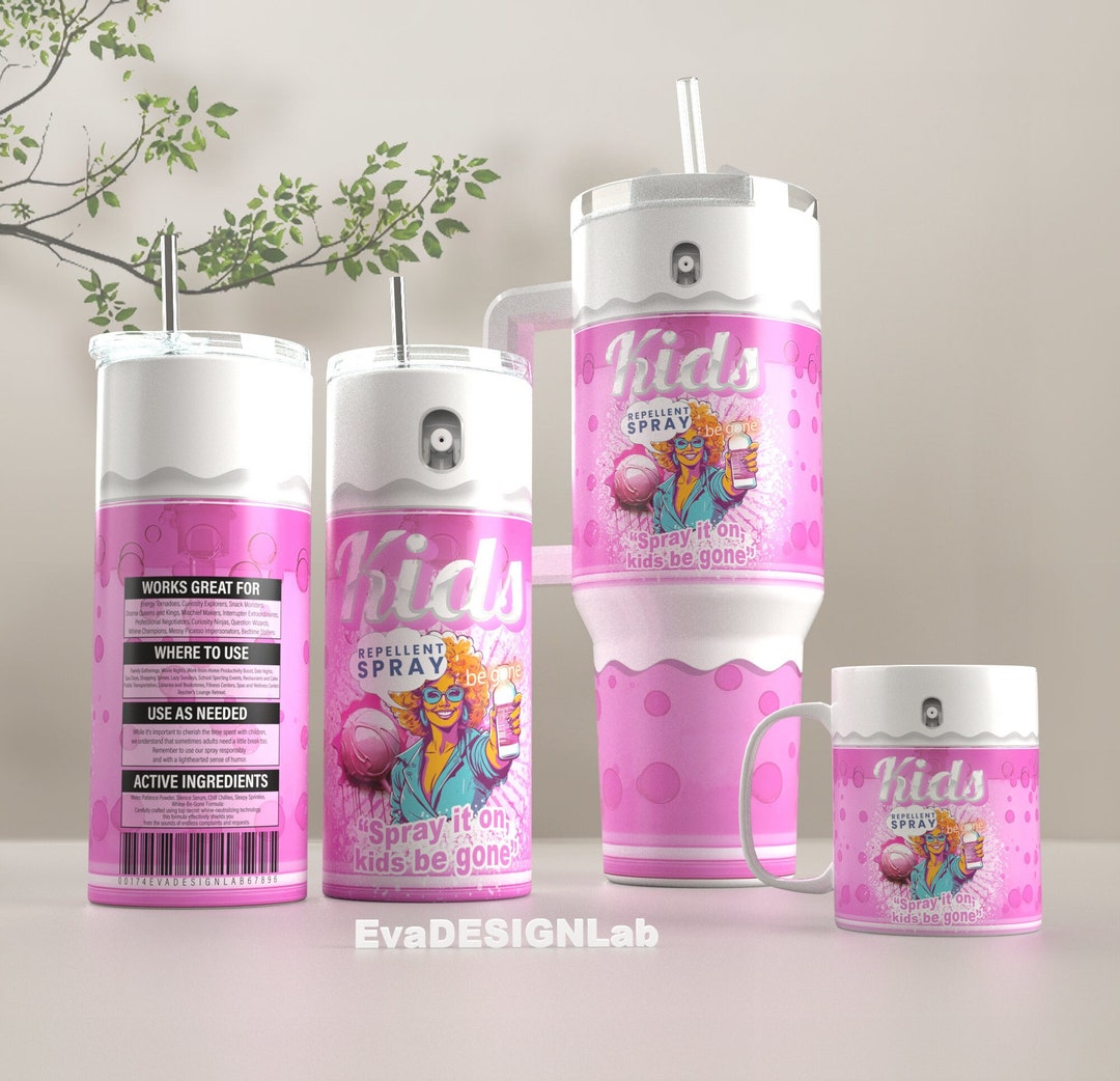 Matching Combo Bundle Kids Be Gone Spray Repellent Pink Templates Print ...