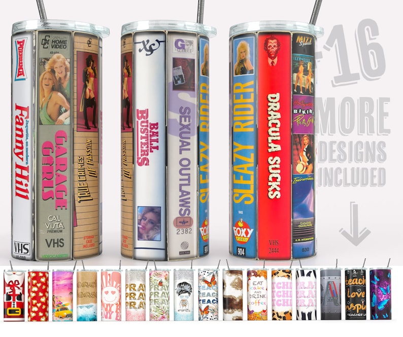 Classic 80s Adult Movies Vhs Tapes Tumbler Wrap 20oz Etsy France