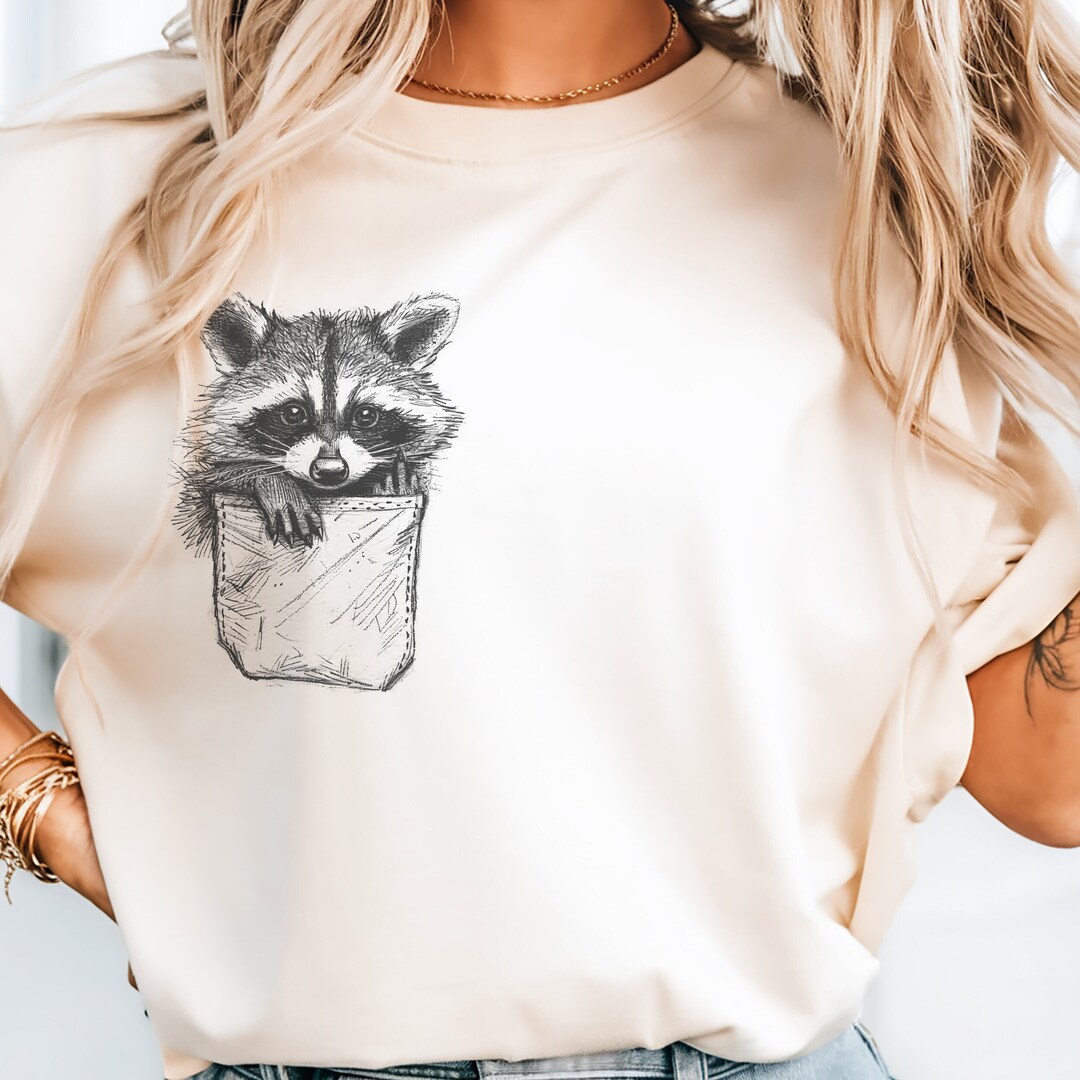 Middle Finger Raccoon Pocket PNG: Funny Meme Shirt Design (digital ...