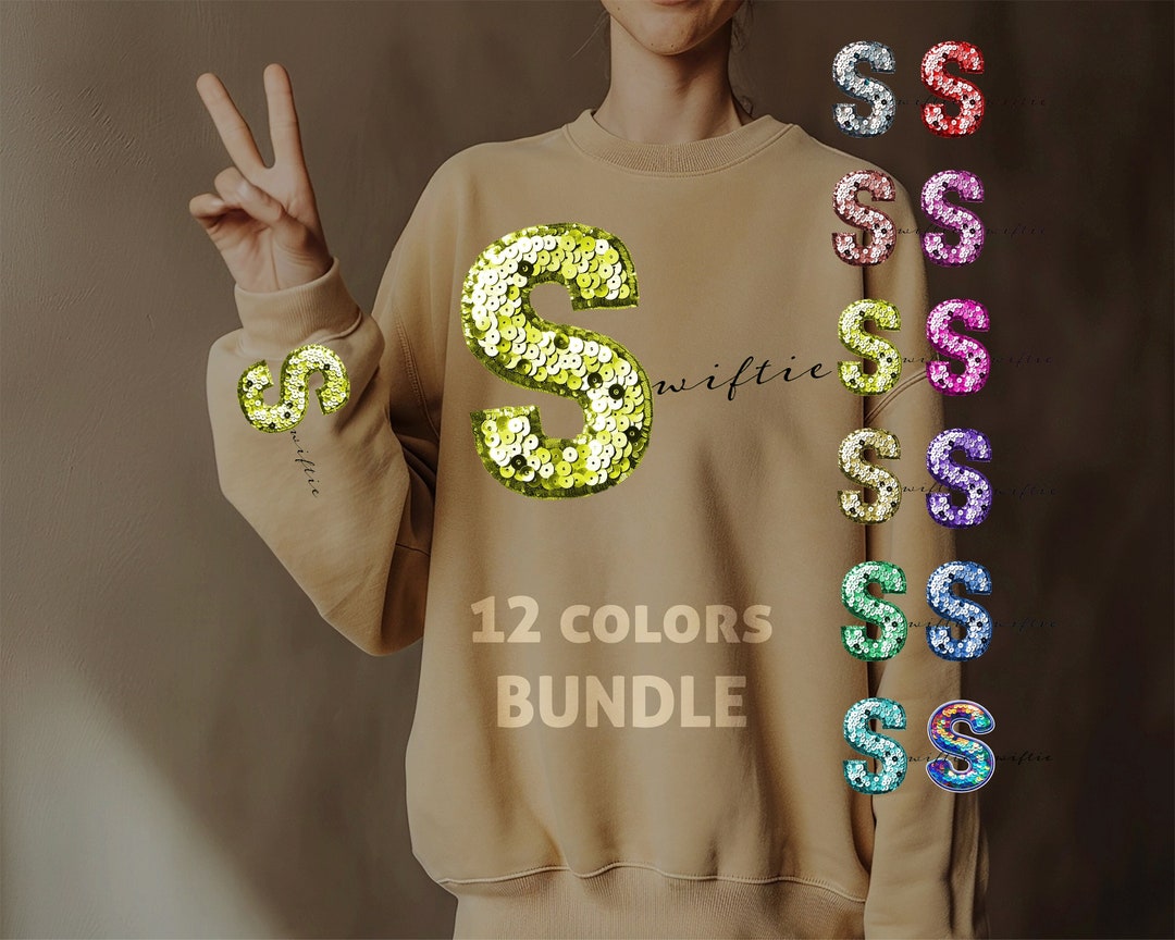 Swiftie Sparkle Faux Sequins Embroidery Patch Bundle Instant Download ...