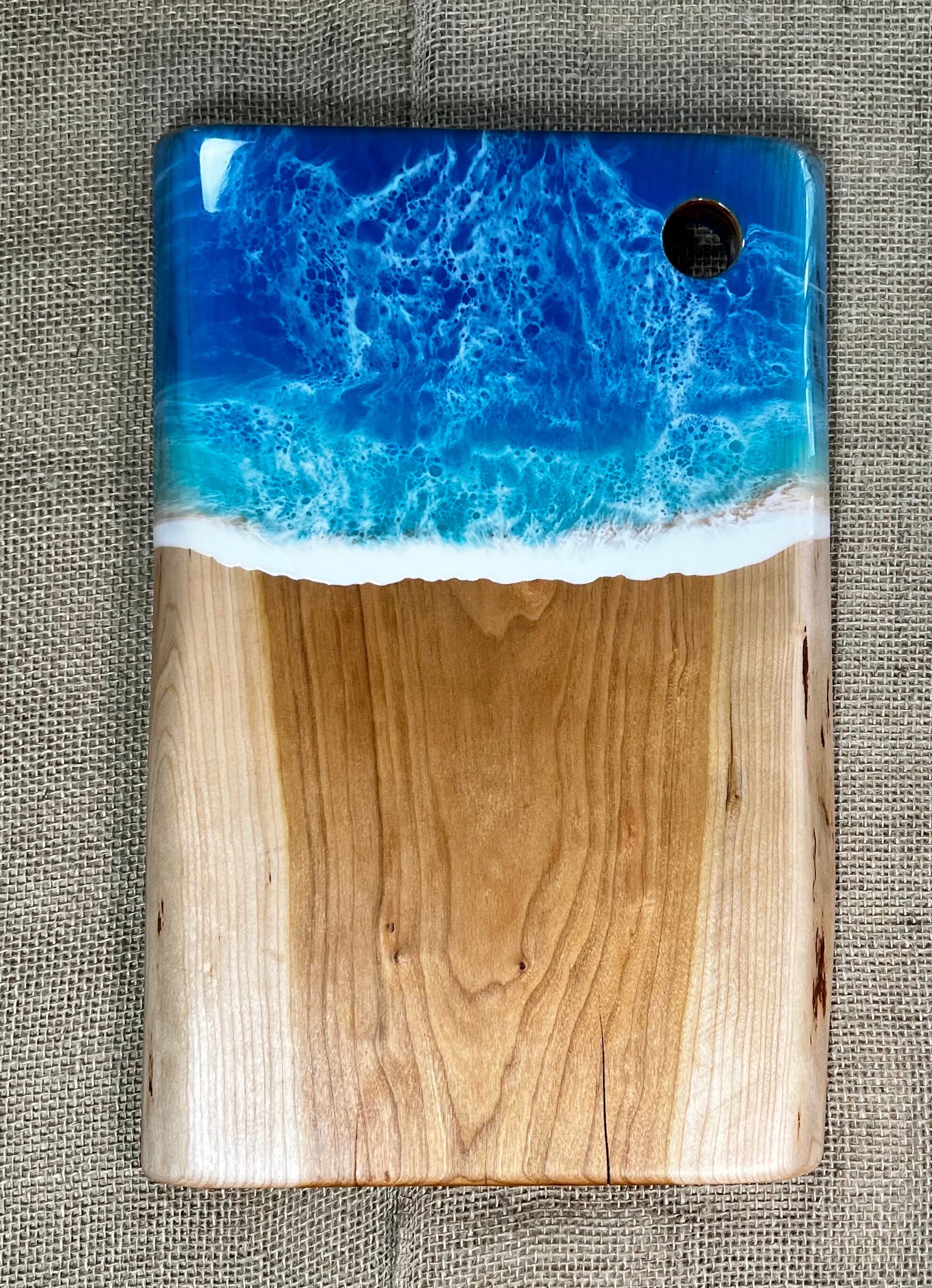 Ocean Wave Cutting Board Beach Front Wave Wooden Tray Cheese - Etsy